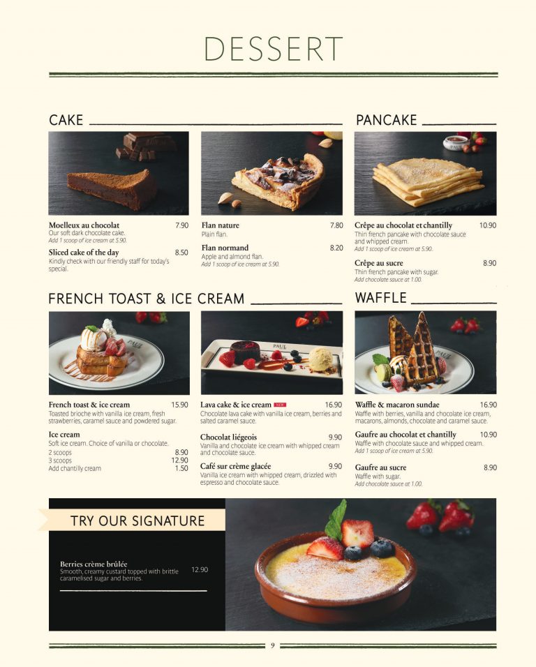 Menu – PAUL