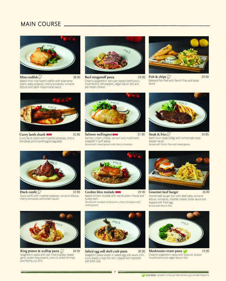 Menu – PAUL