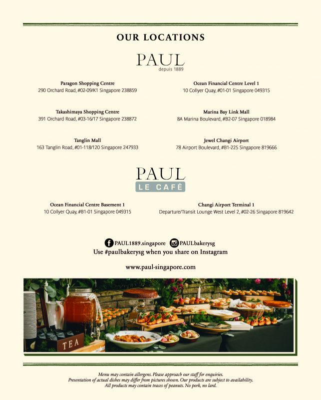 Menu – PAUL