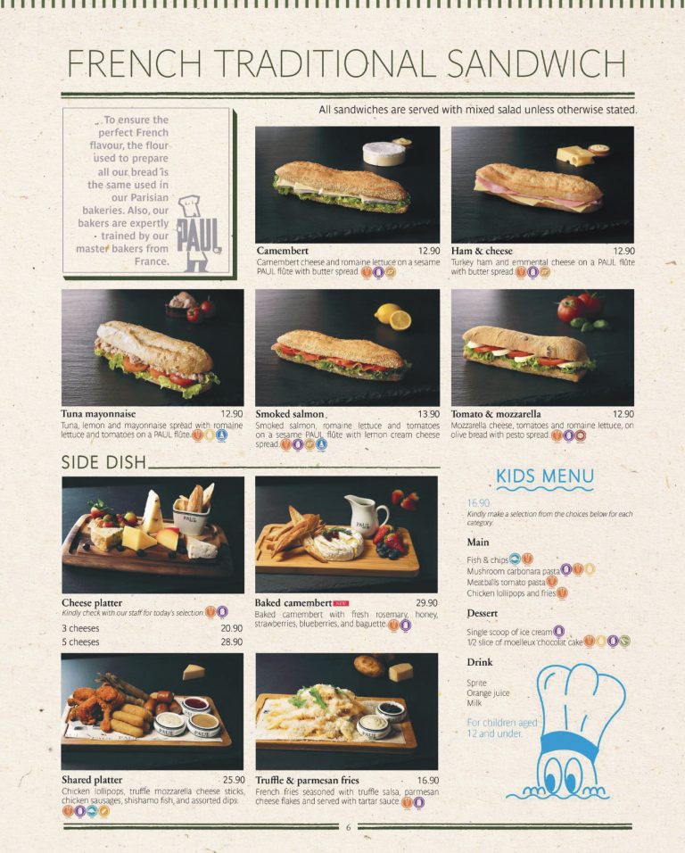 Menu – PAUL