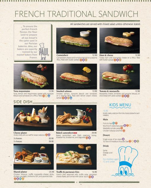 Menu – PAUL