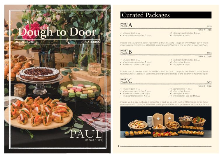 Catering Menu – PAUL