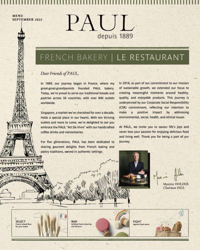 New Menu – PAUL