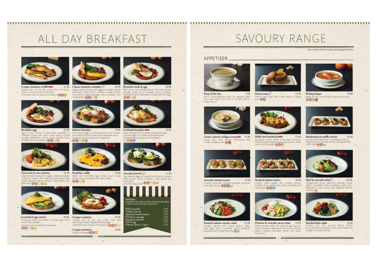 Restaurant Menu – PAUL